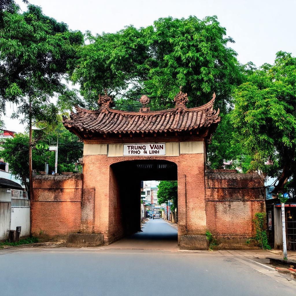 Cổng đình làng Trung Văn, phố Đại Linh, Trung Văn, Nam Từ Liêm: Hướng ...